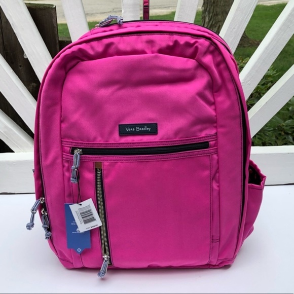 Vera Bradley | Bags | Vera Bradley Grand Backpack Lighten Up Pink ...